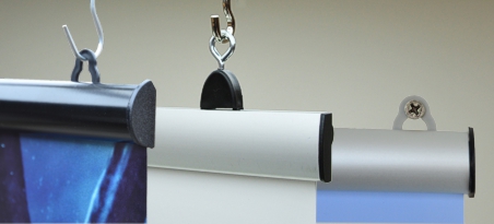 Poster Hangers |Poster grippers, bars and rails for hanging posters