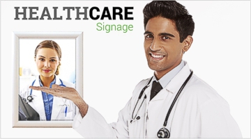 Healthcare signage & information display systems