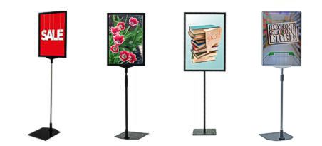 Sign and POS holders with table top stands