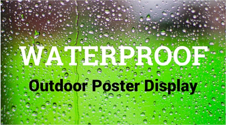 Outdoor frames for waterproof poster displays