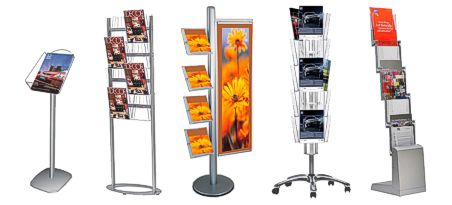 Literature floor stands | Brochure stands & racks